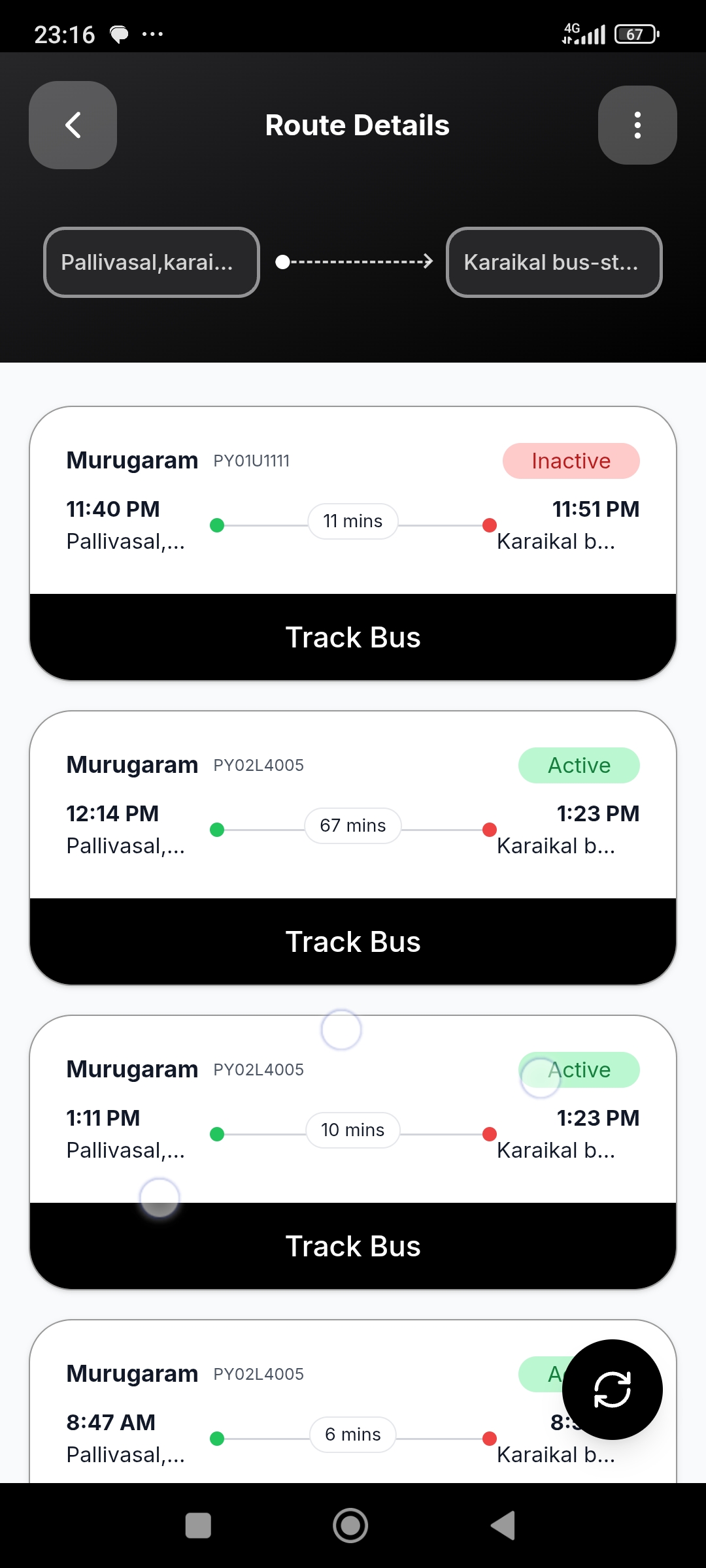BusBeat - Bus Tracking App